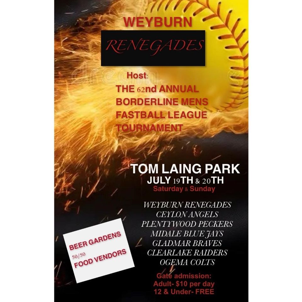 62nd annual Borderline Fastball tournament this weekend in Weyburn ...