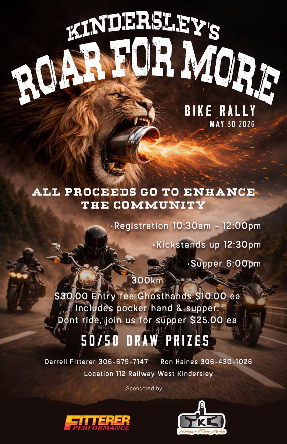 1st Annual Kindersley Roar For More bike rally aims to give back to ...