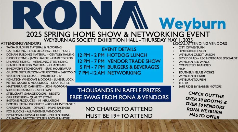 Connect with the Experts: RONA Weyburn to host Spring Home Show ...