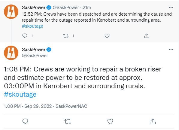 Local SaskPower substation undergoing routine maintenance ...