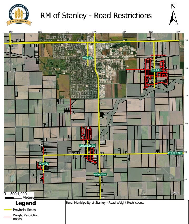 Do you know which R.M. of Stanley roads fall under Spring Weight ...