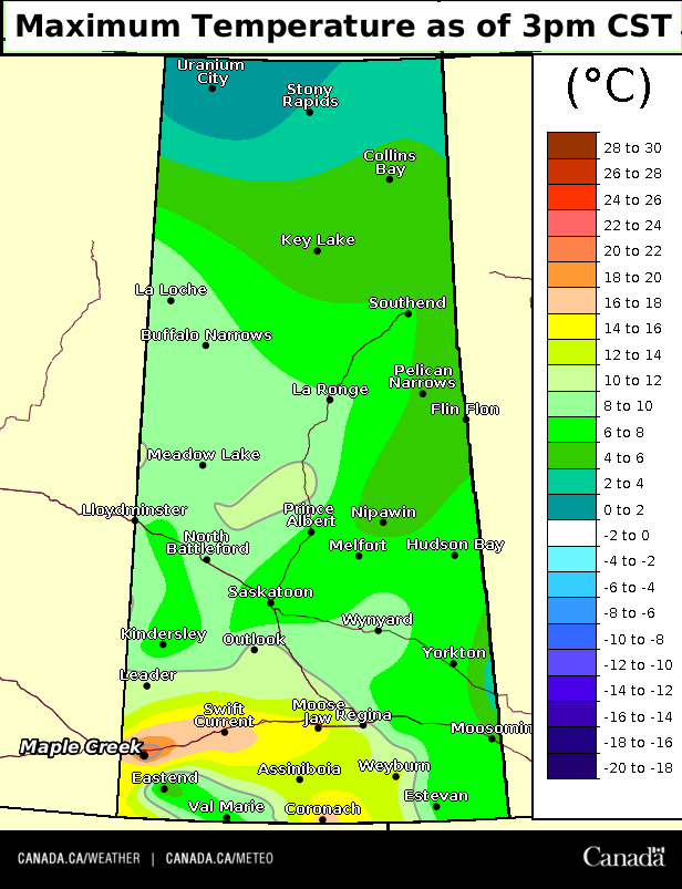 Maple Creek records warmest January temperature ever in Saskatchewan ...